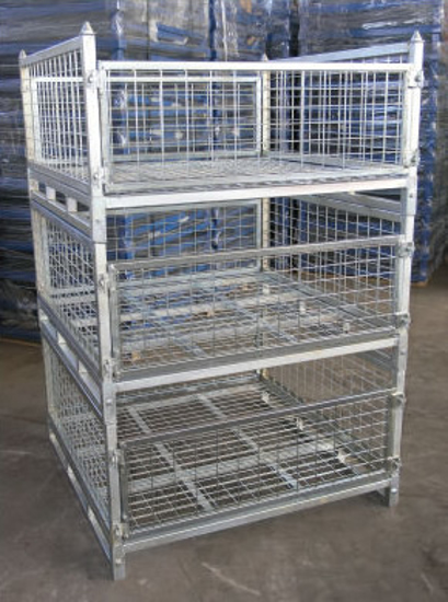Half Size Pallet Cage : Pallet Half Cage : Pallet Half Bins : Storage ...